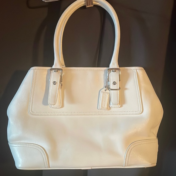 Coach | Bags | Coach White Leather Purse | Poshmark